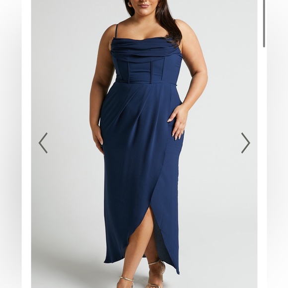 Showpo. | Dresses | Showpo Navy Blue Midi Dress | Poshmark